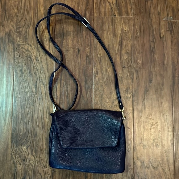 Misuri Firenze | Bags | Dark Purple Leather Crossbody Bag Misuri ...